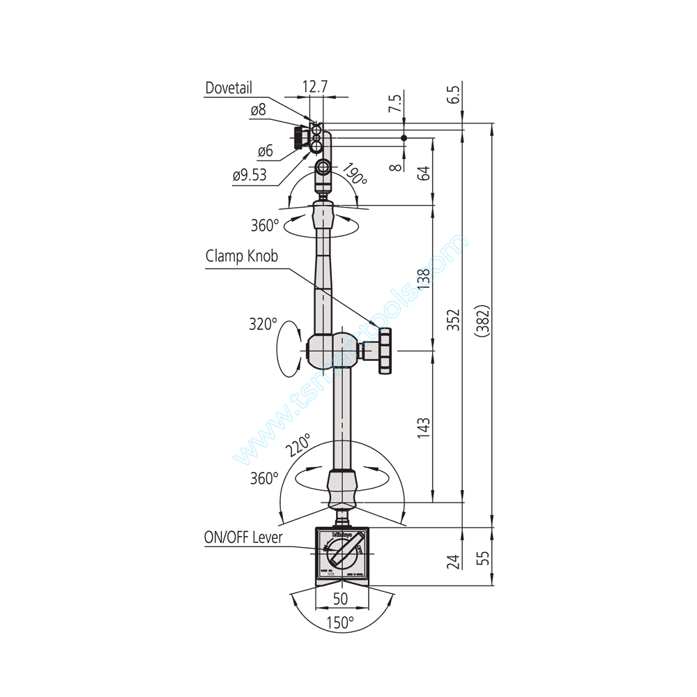 Đế đồng hồ so Mitutoyo 7033B